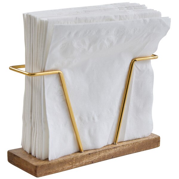 Wood Gold Bar Napkin Holder | Split-p